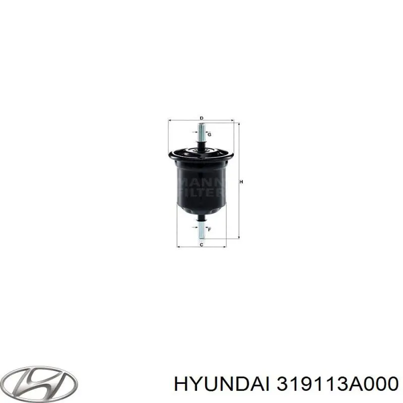 319113A000 Hyundai/Kia фильтр топливный