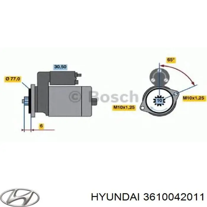 3610042011 Hyundai/Kia стартер