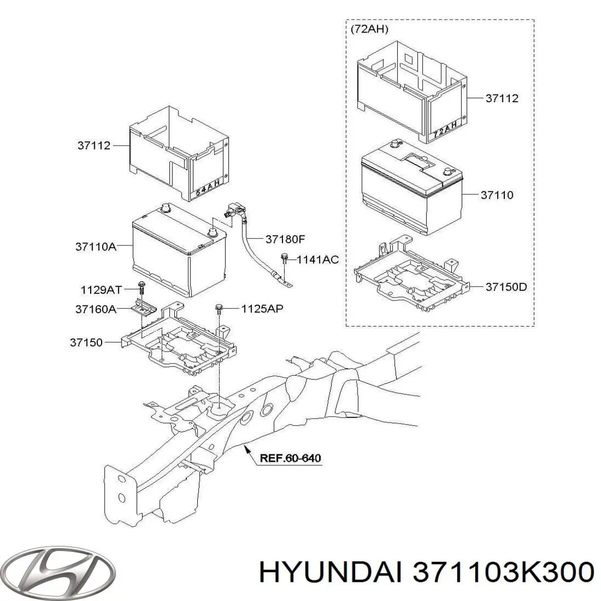 Аккумулятор Hyundai/Kia 371103K300 купить на AvtoPro