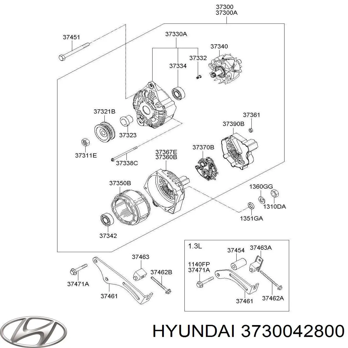 3730042800 Hyundai/Kia сравнить цены на Автопро