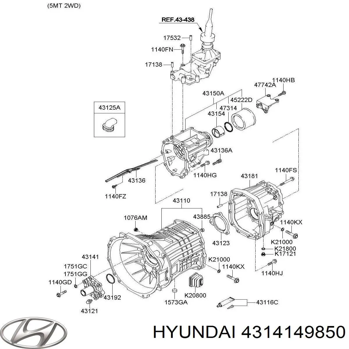 4314149850 Hyundai/Kia сравнить цены на Автопро