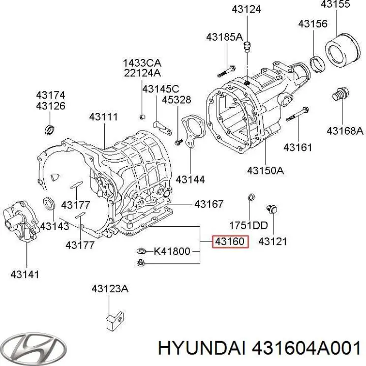 431604A001 Hyundai/Kia сравнить цены на Автопро