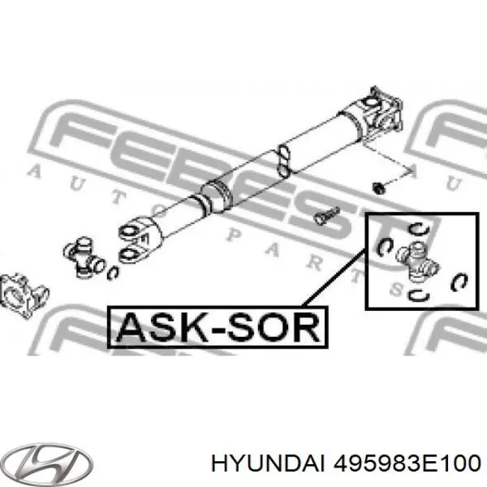 49598-3E100 Hyundai/Kia Крестовина карданного вала заднего