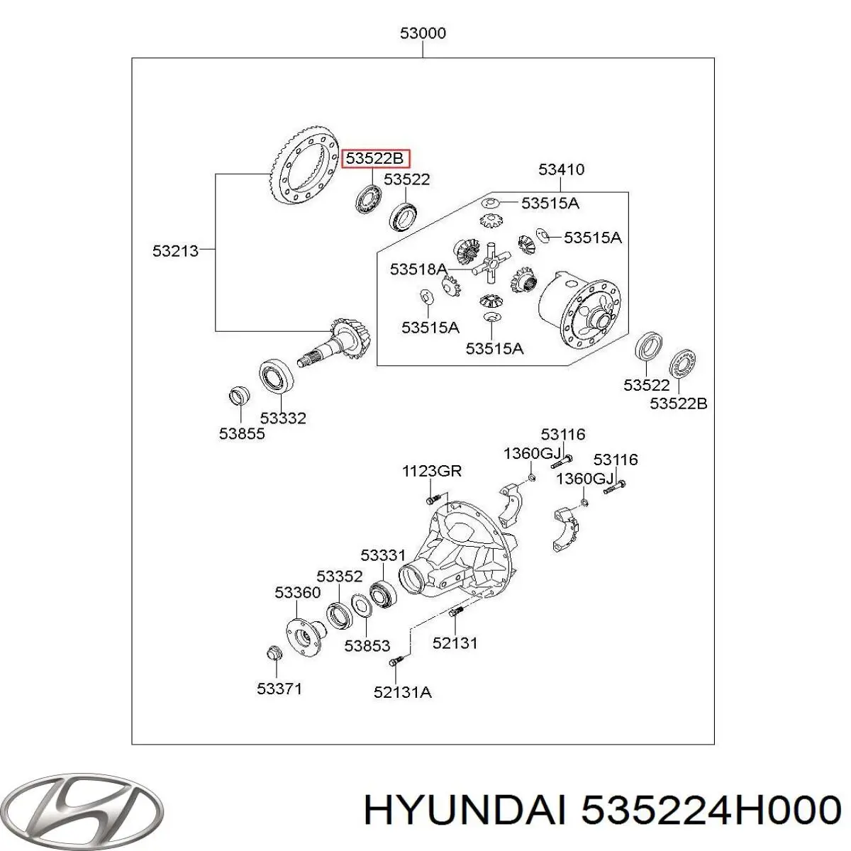 535224H000 Hyundai/Kia сравнить цены на Автопро