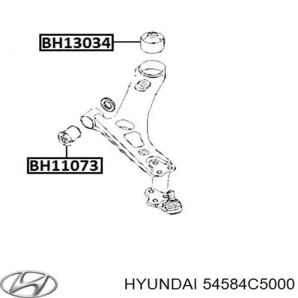 54584C5000 Hyundai/Kia сайлентблок нижнего переднего рычага