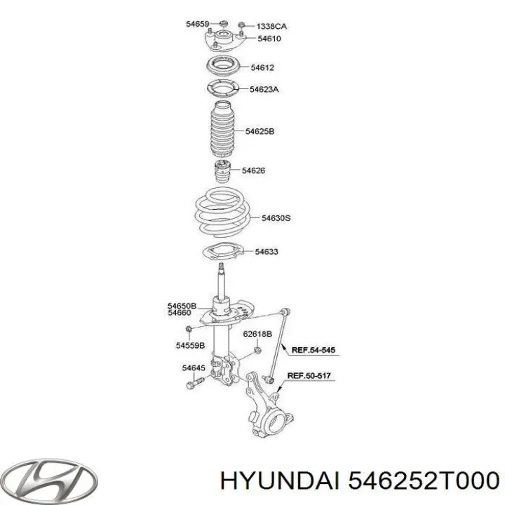 546253R000 Hyundai/Kia Пыльник амортизатора переднего