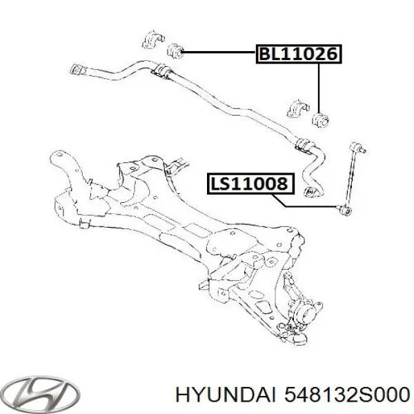 548132S000 Hyundai/Kia Втулка стабилизатора переднего