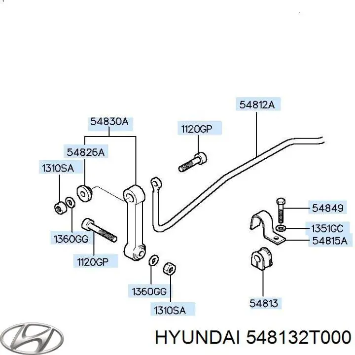 548132T000 Hyundai/Kia Втулка стабилизатора переднего