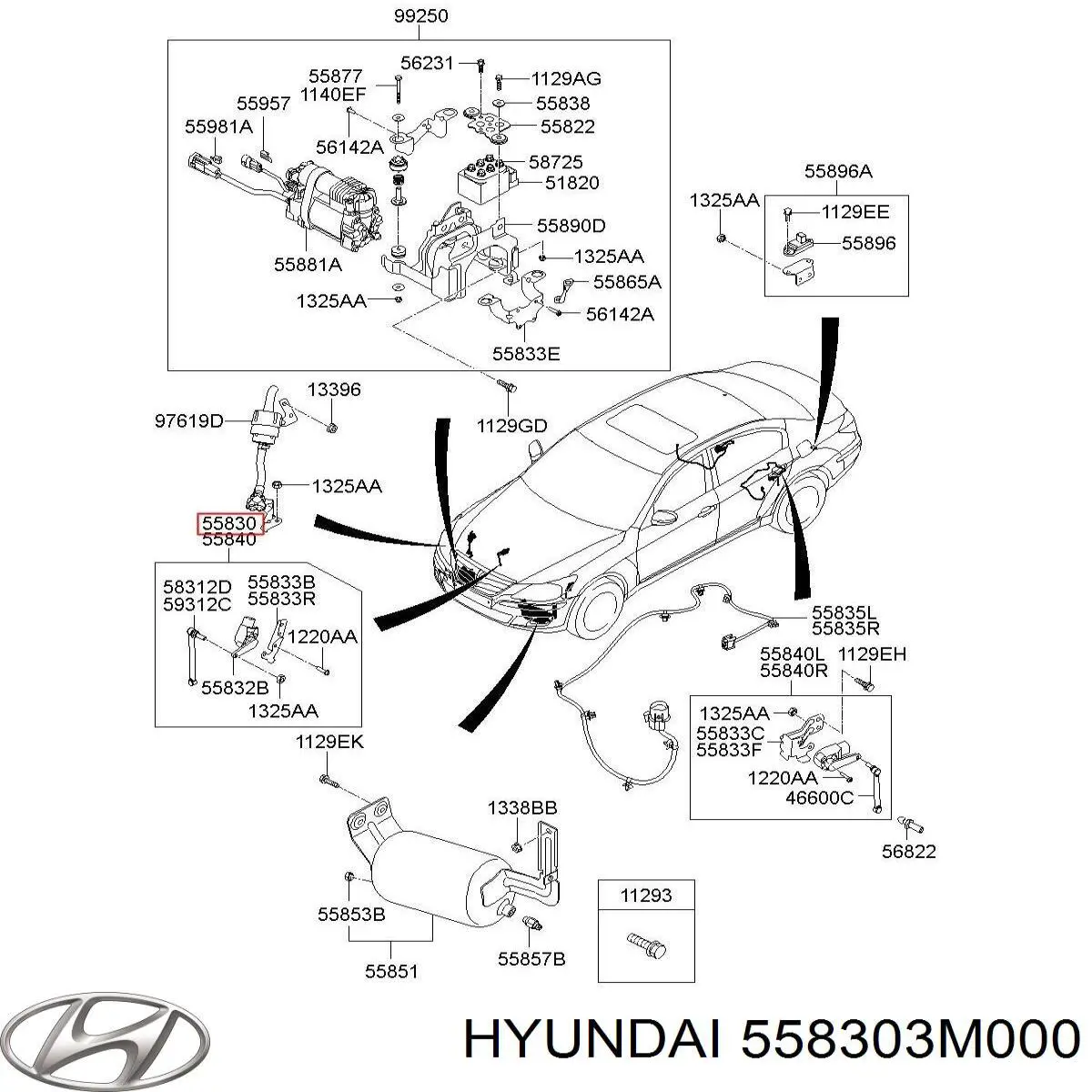 558303M000 Hyundai/Kia автозапчастина