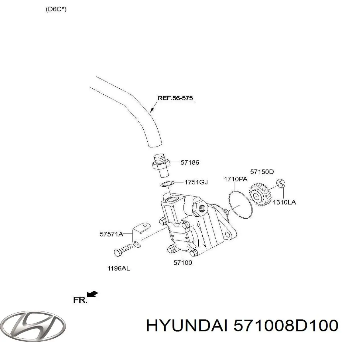 571008D100 Hyundai/Kia автозапчастина