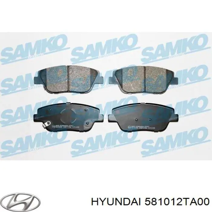 581012TA00 Hyundai/Kia Колодки тормозные передние дисковые