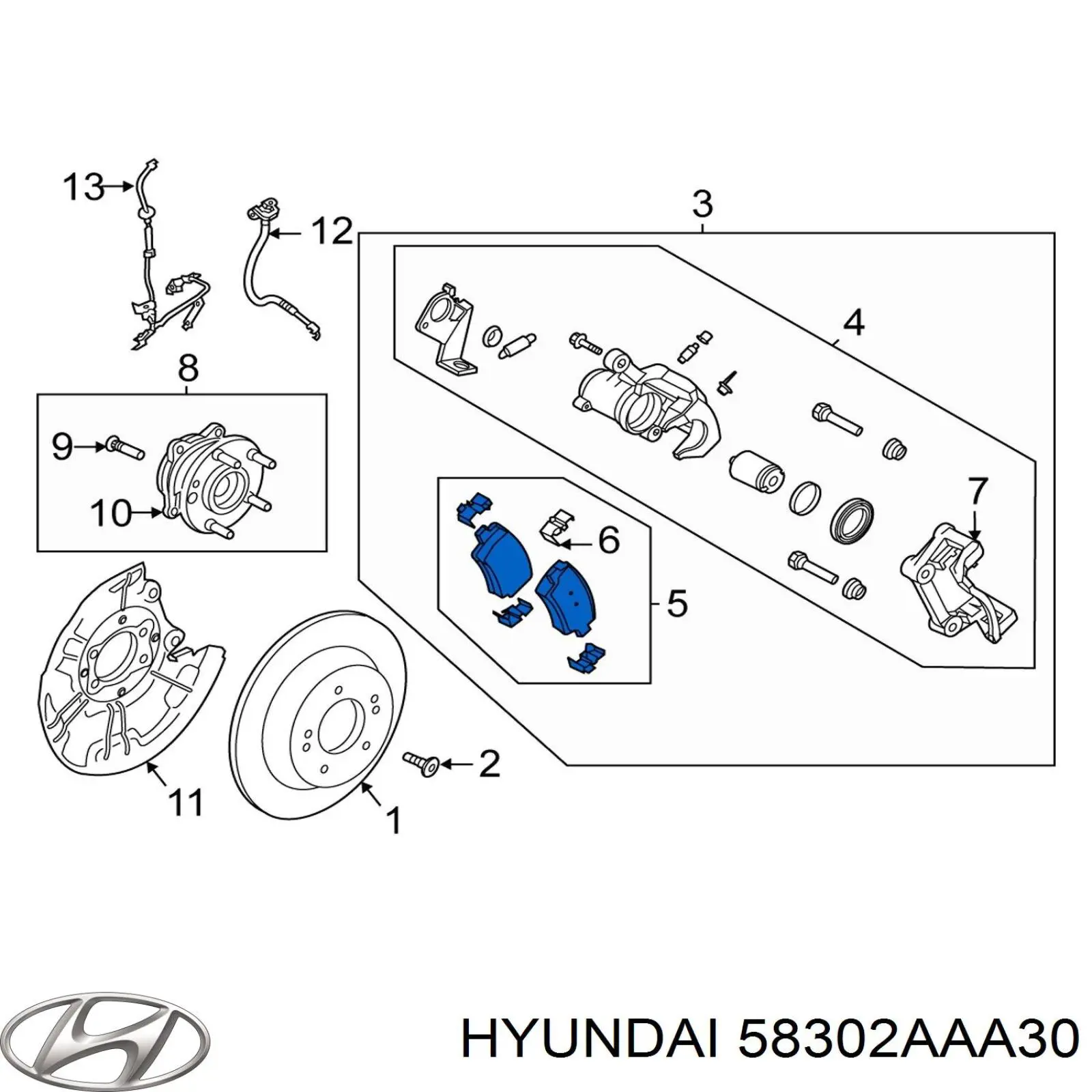 58302AAA30 Hyundai/Kia керамические колодки elantra 20+ (power stop)