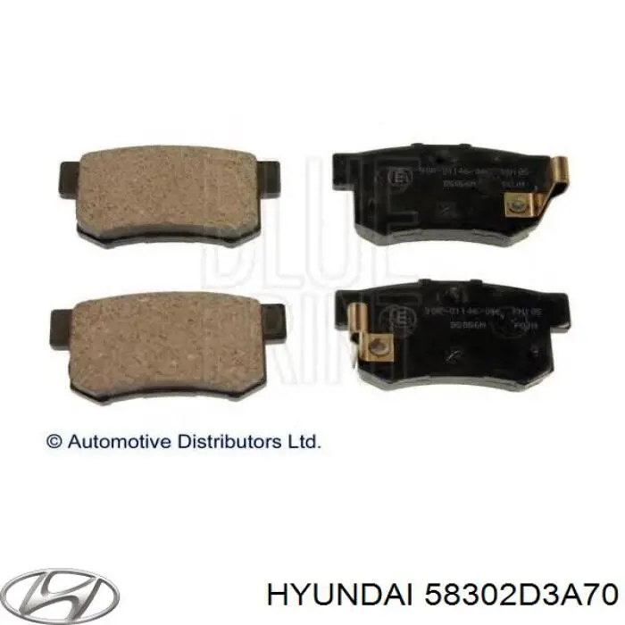 58302D3A70 Hyundai/Kia задние колодки
