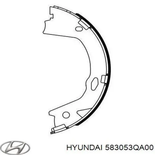 583053QA00 Hyundai/Kia колодки ручника/ стояночного тормоза