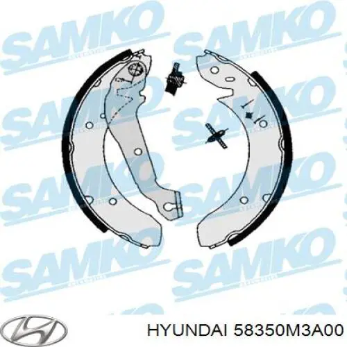 58350M3A00 Hyundai/Kia колодки тормозные задние барабанные