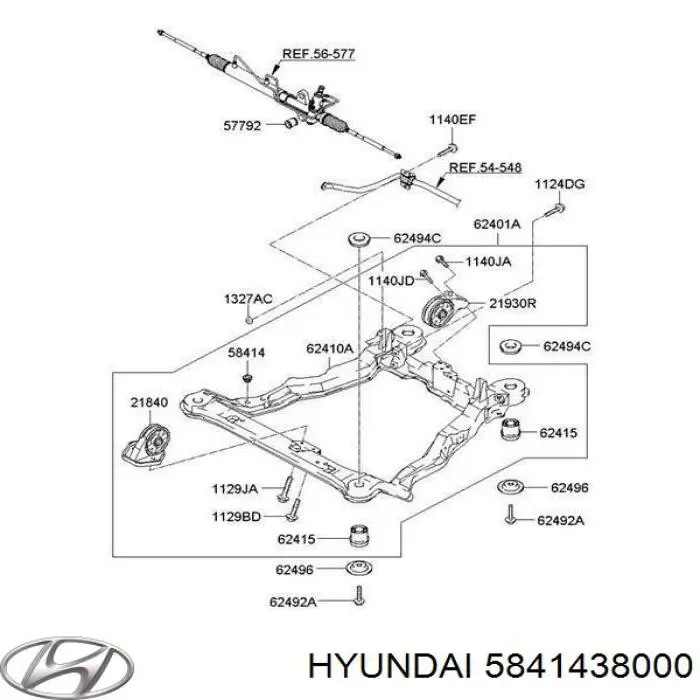 5841438000 Hyundai/Kia Заглушка днища кузова