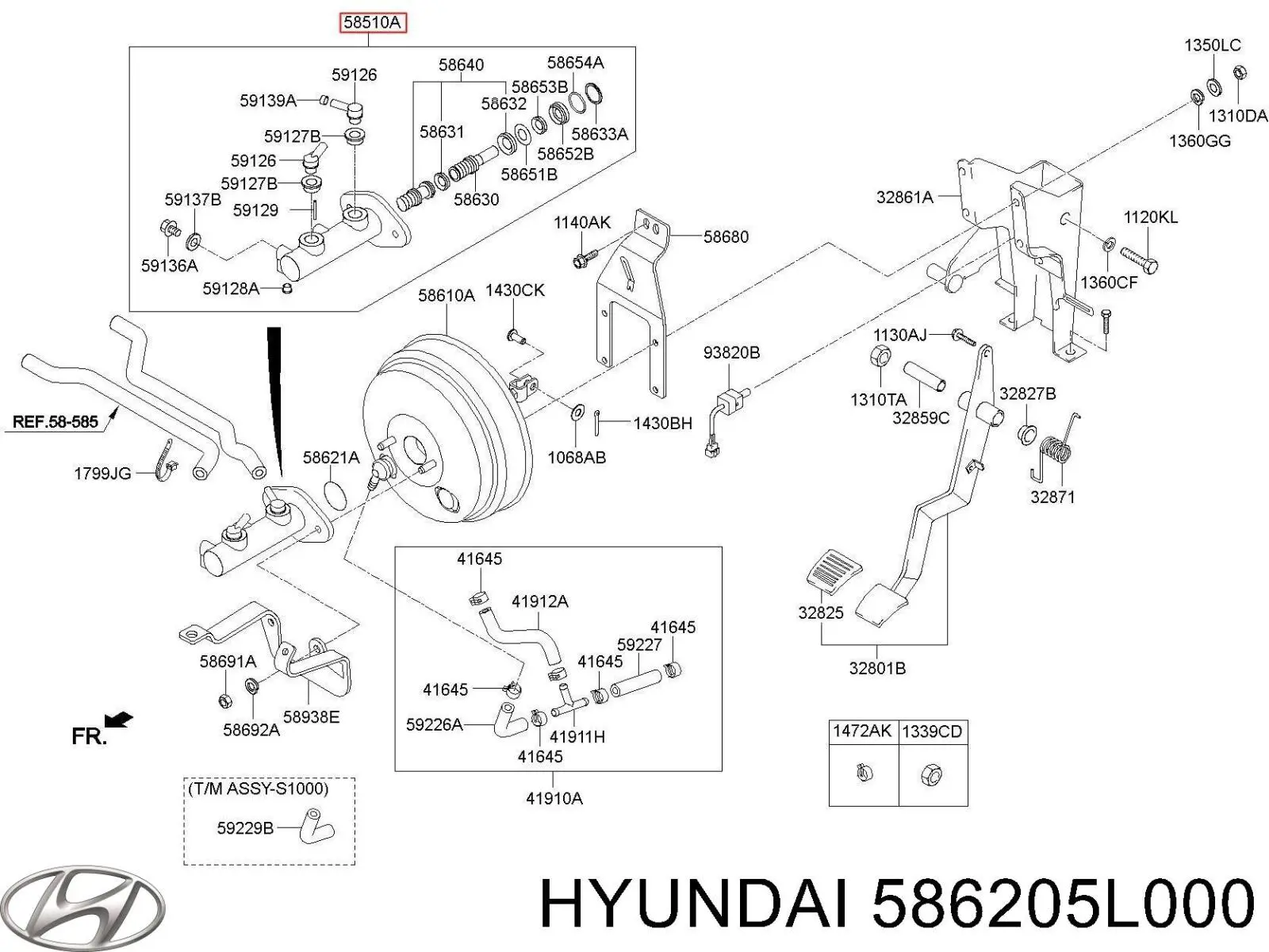 586205L000 Hyundai/Kia Цилиндр тормозной главный