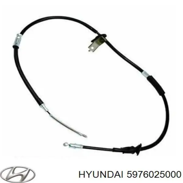 59760-25000 Hyundai/Kia трос ручного тормоза задний левый