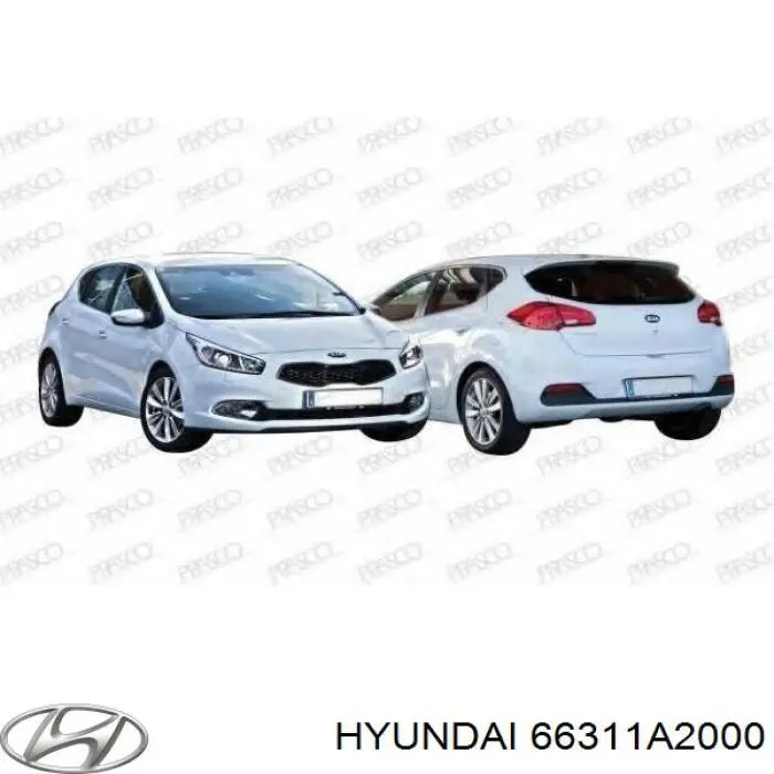 66311A2000 Hyundai/Kia Крыло переднее левое