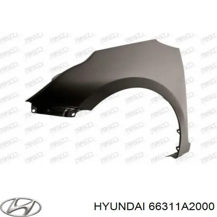 66311A2000 Hyundai/Kia Крыло переднее левое