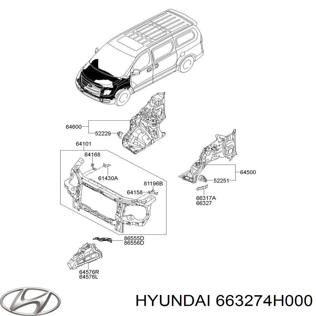 663274H000 Hyundai/Kia сравнить цены на Автопро