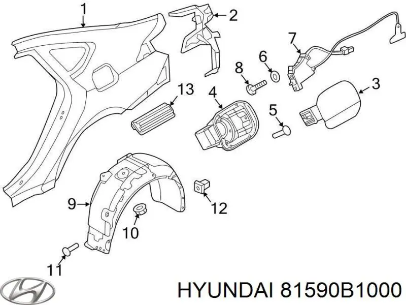 81590B1000 Hyundai/Kia сравнить цены на Автопро