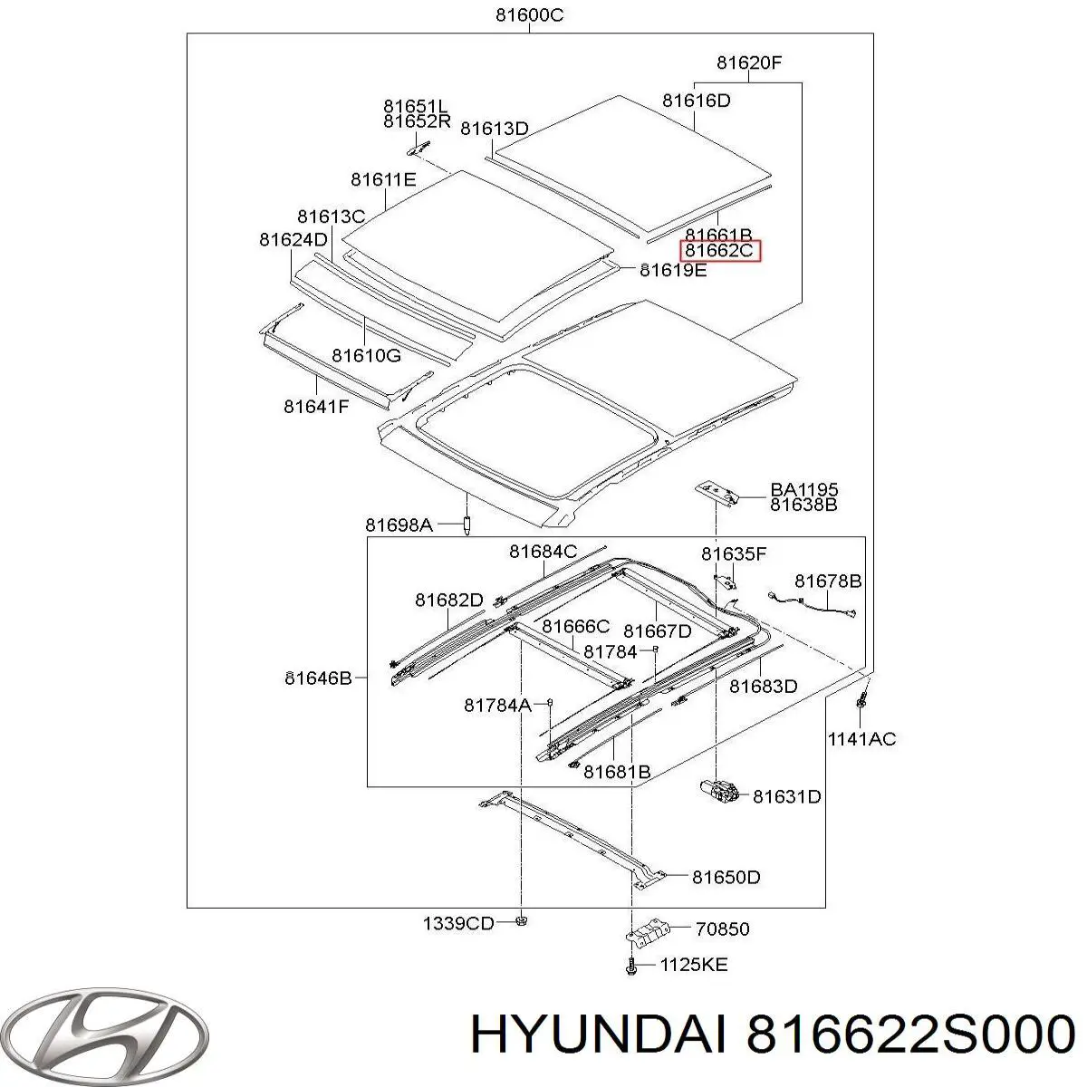 816622S000 Hyundai/Kia сравнить цены на Автопро