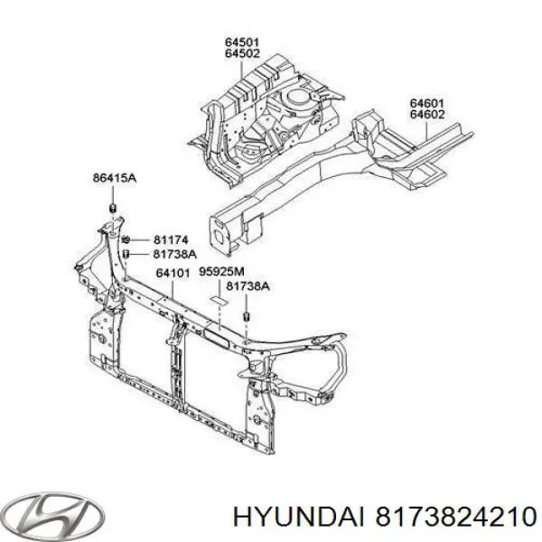 81738-24210 Hyundai/Kia Буфер (отбойник) капота