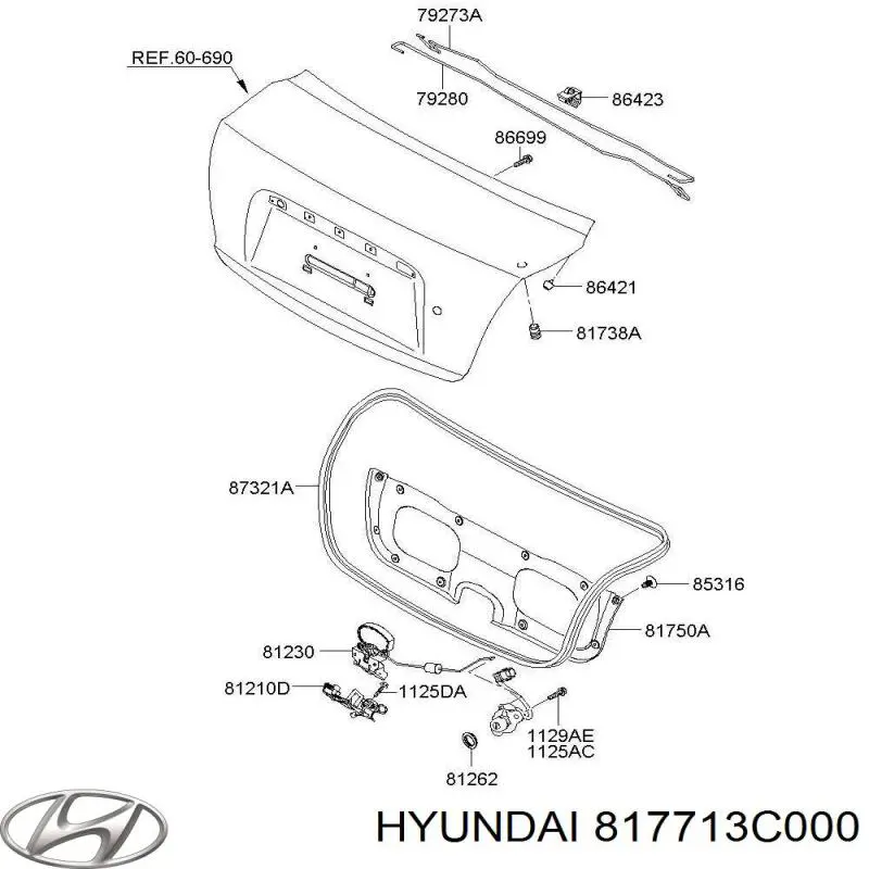 81771-3C000 Hyundai/Kia Амортизатор крышки багажника (двери 3/5-й задней)