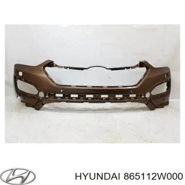 Бампер передний, верхняя часть на Hyundai Santa Fe III внедорожник ...