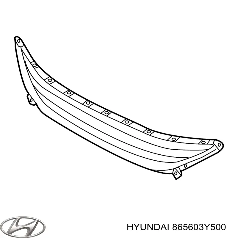 865603Y500 Hyundai/Kia Решетка бампера переднего центральная
