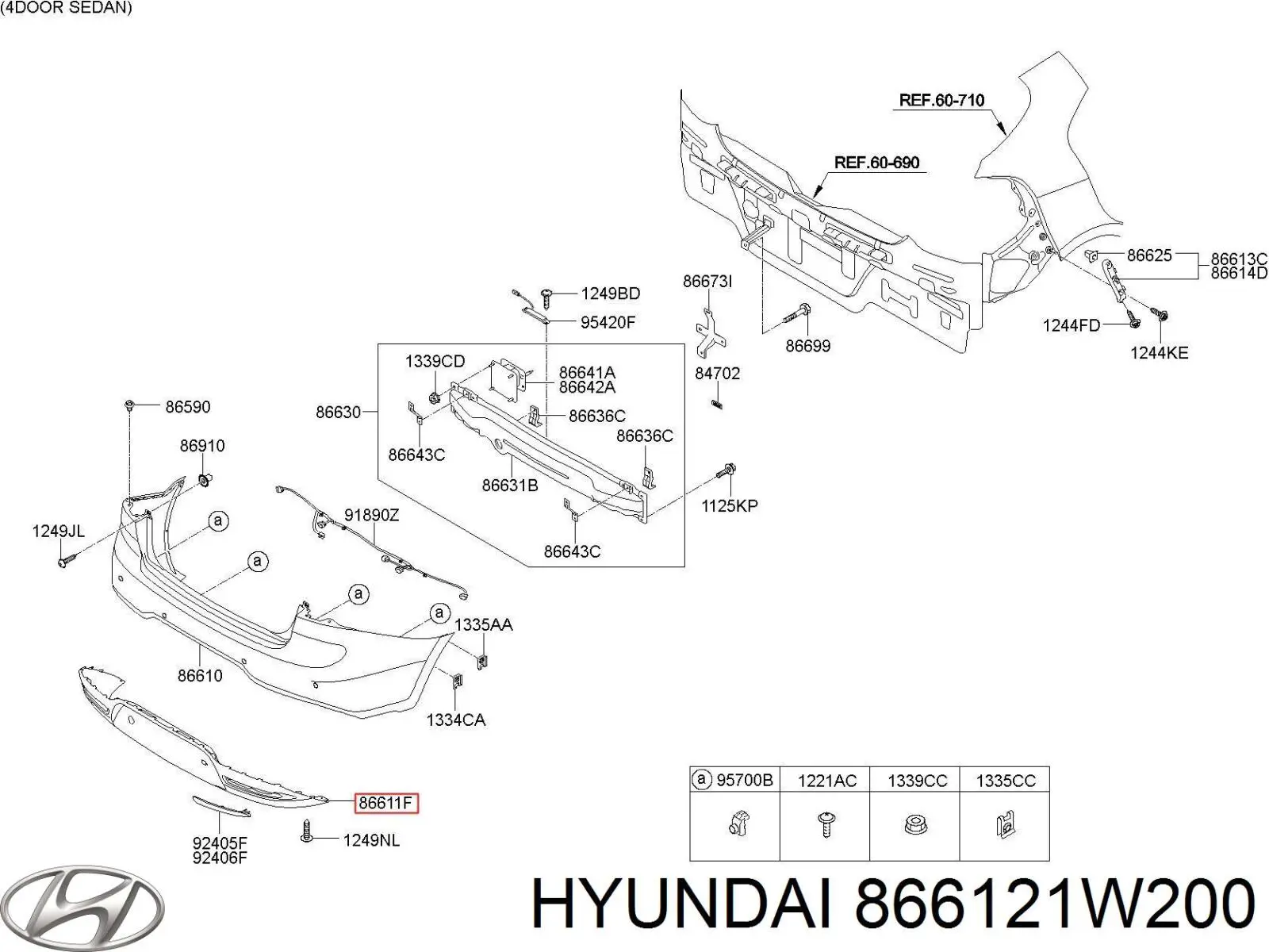 866121W200 Hyundai/Kia автозапчастина