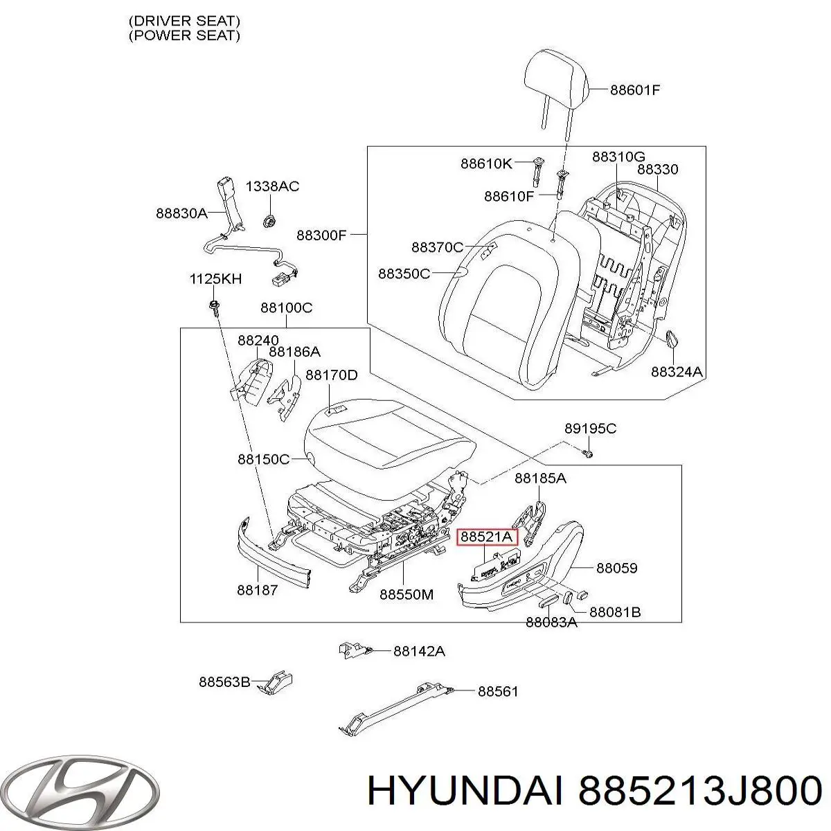 885213J800 Hyundai/Kia автозапчастина