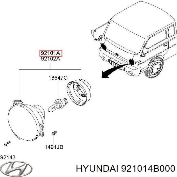921014B000 Hyundai/Kia фара левая