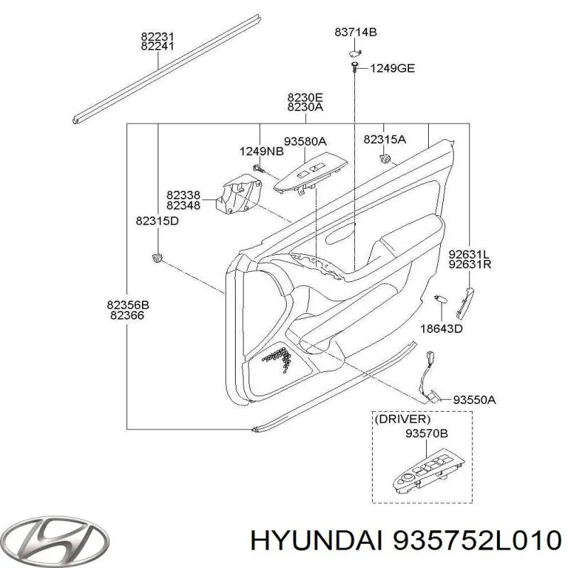 935752L010 Hyundai/Kia сравнить цены на Автопро