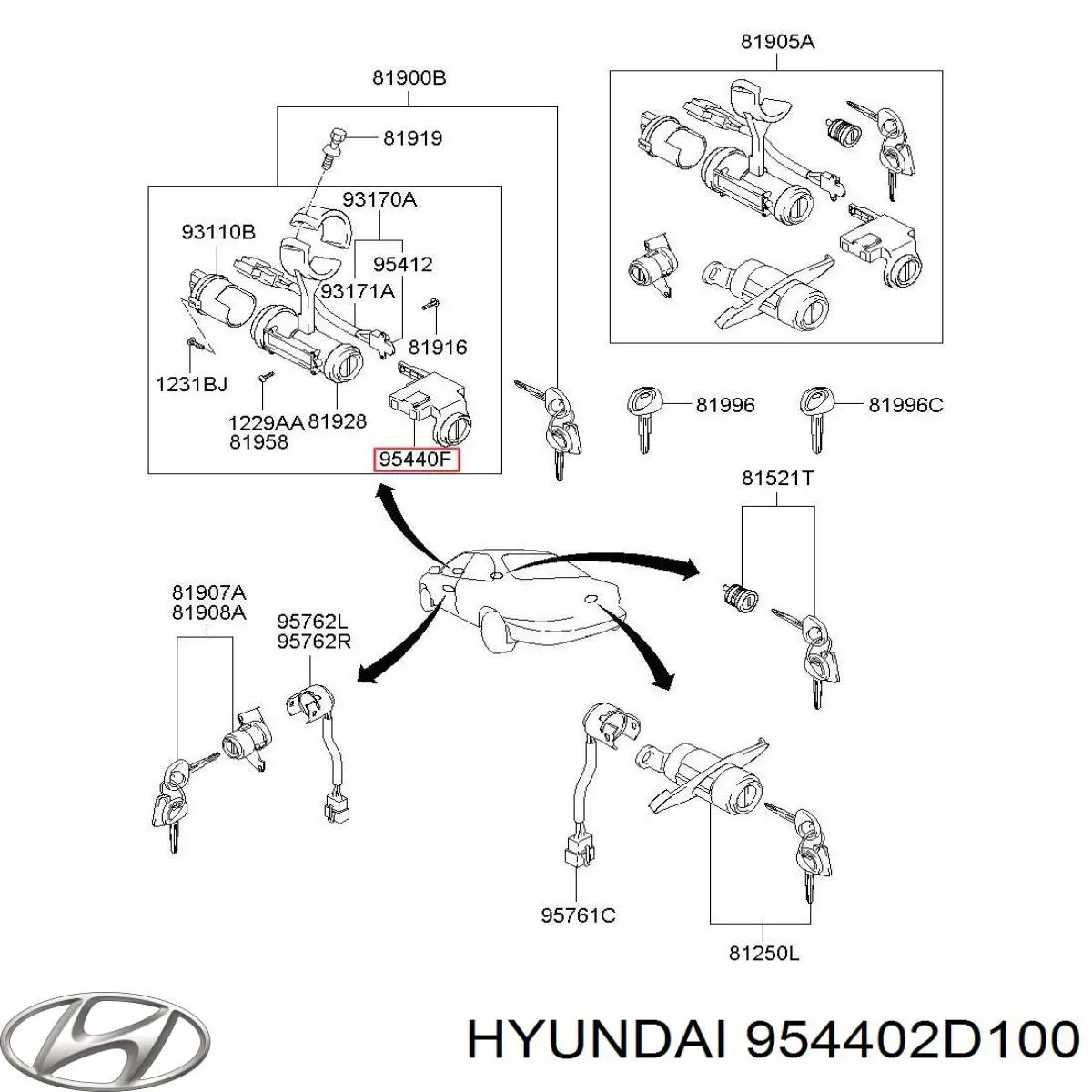 954402D100 Hyundai/Kia антена