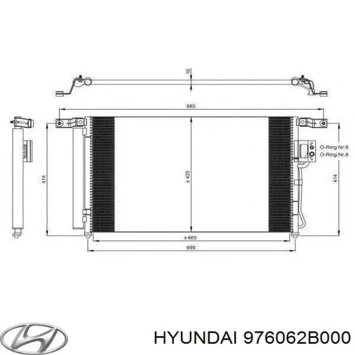 976062B000 Hyundai/Kia Радиатор кондиционера