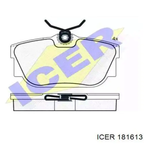 181613 Icer колодки тормозные задние дисковые