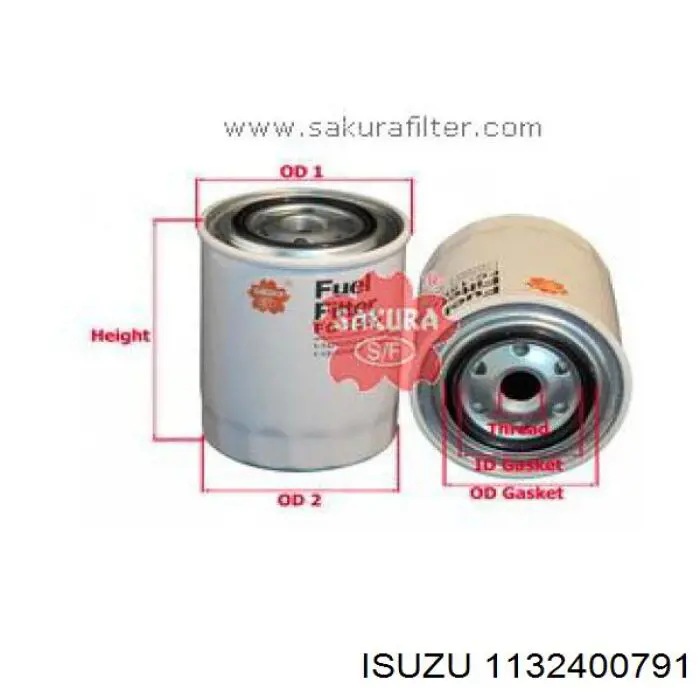 1-13240079-1 Isuzu Фильтр топливный