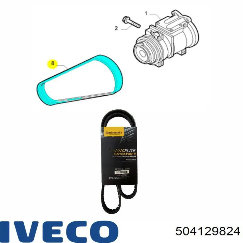 504129824 Iveco Ремень агрегатов приводной