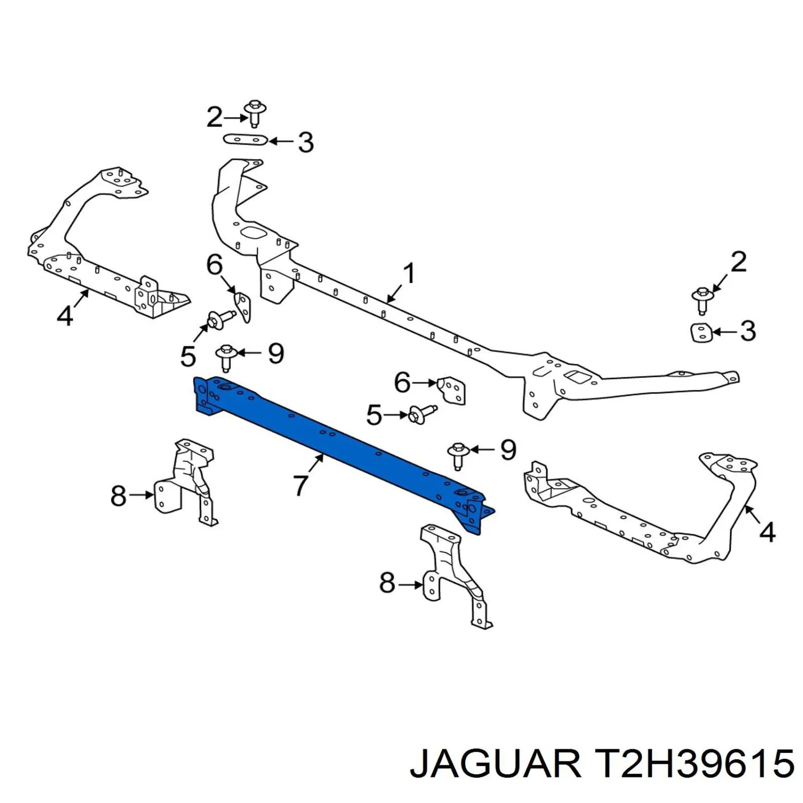 T2H39615 Jaguar усилитель панели