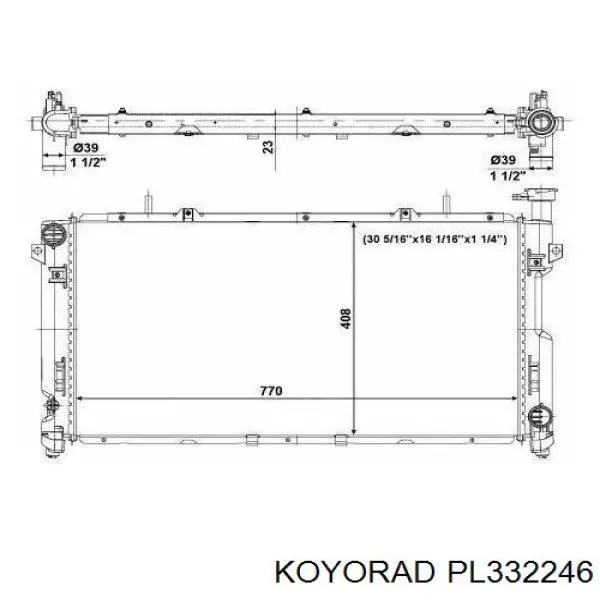 PL332246 Koyorad Радиатор охлаждения двигателя