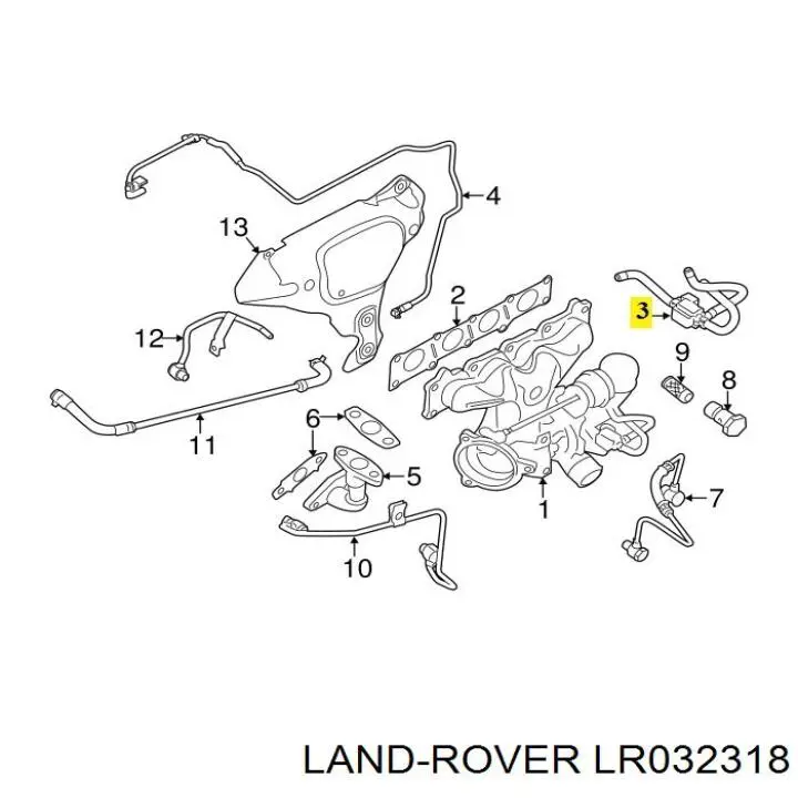 LR074184 Land Rover клапан