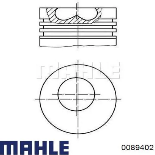 348002 Mopart поршень в комплекте на 1 цилиндр, 3-й ремонт (+0,60)