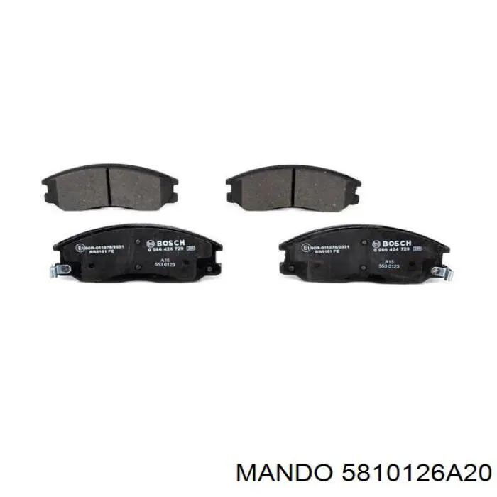 Тормозные колодки передние MANDO ᐈ Купить колодки передние Мандо на ...