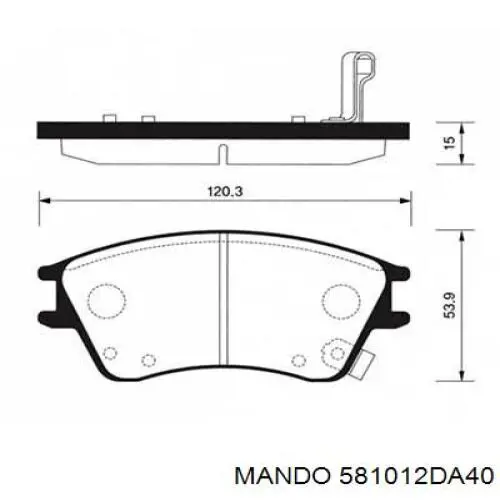 Тормозные колодки передние MANDO ᐈ Купить колодки передние Мандо на ...