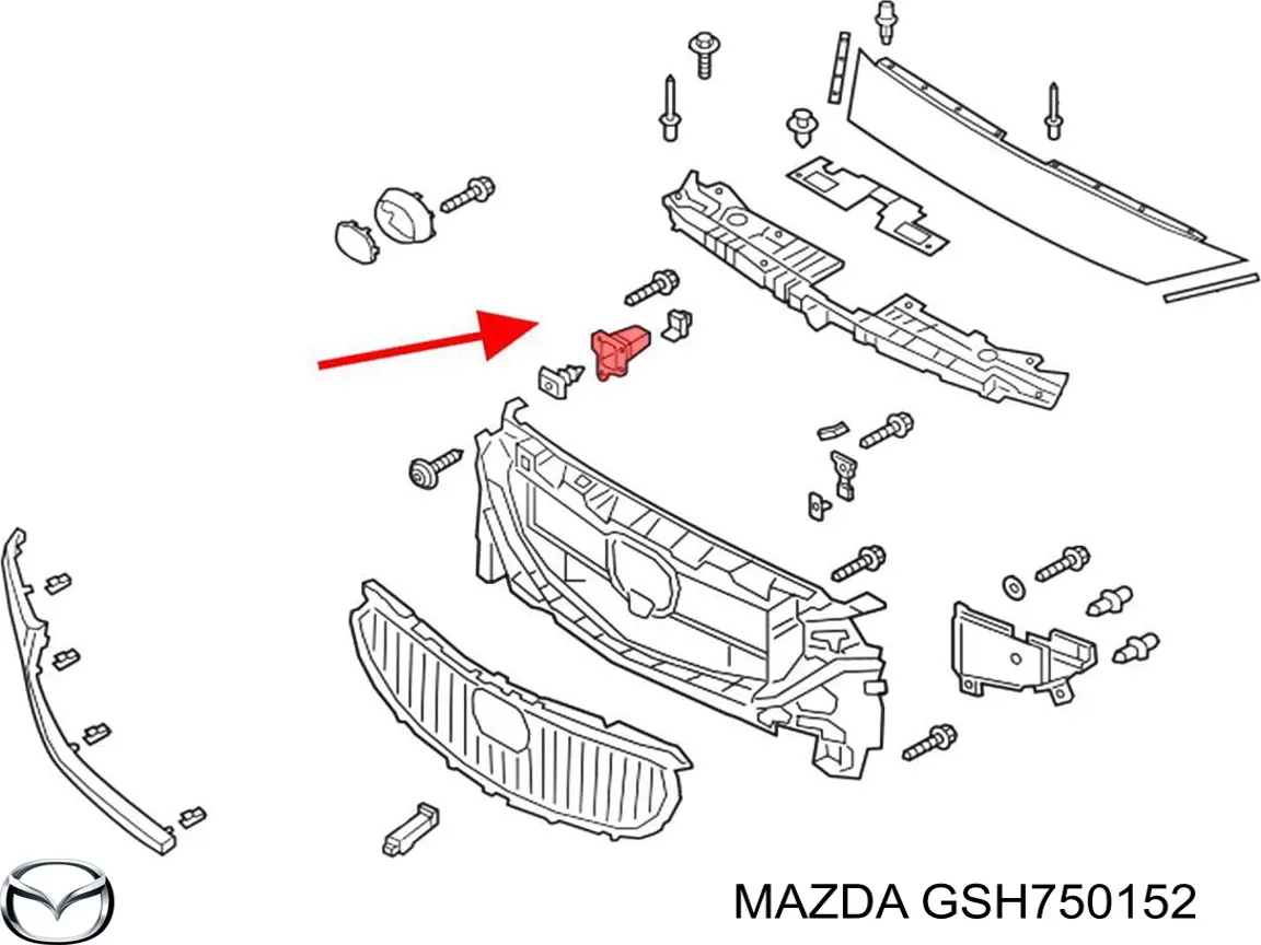 GSH750152 Mazda Кронштейн решетки радиатора