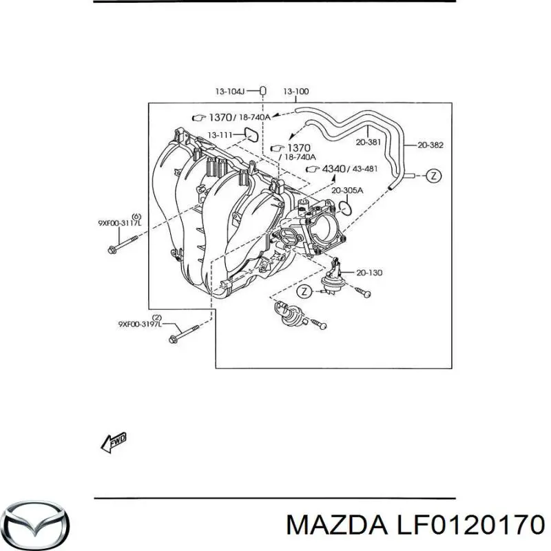 LF0120170 Mazda сравнить цены на Автопро
