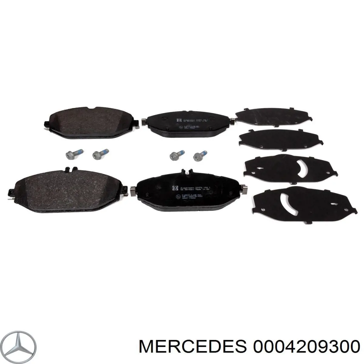 0004209300 Mercedes колодки тормозные передние