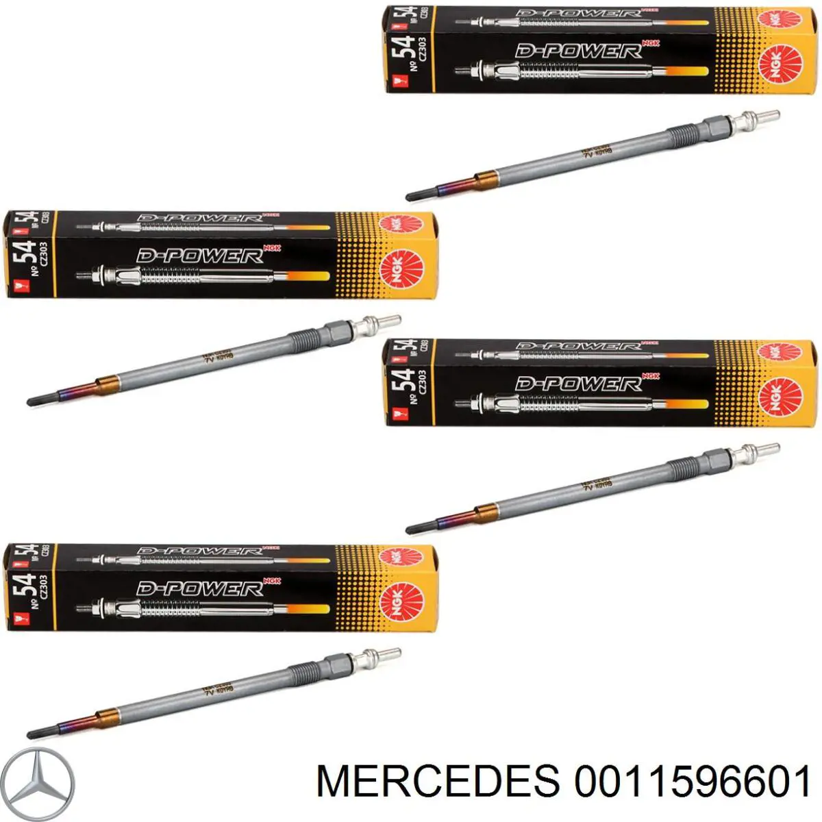 0011596601 Mercedes | Свеча накала 001 159 6601 купить на Avto.pro